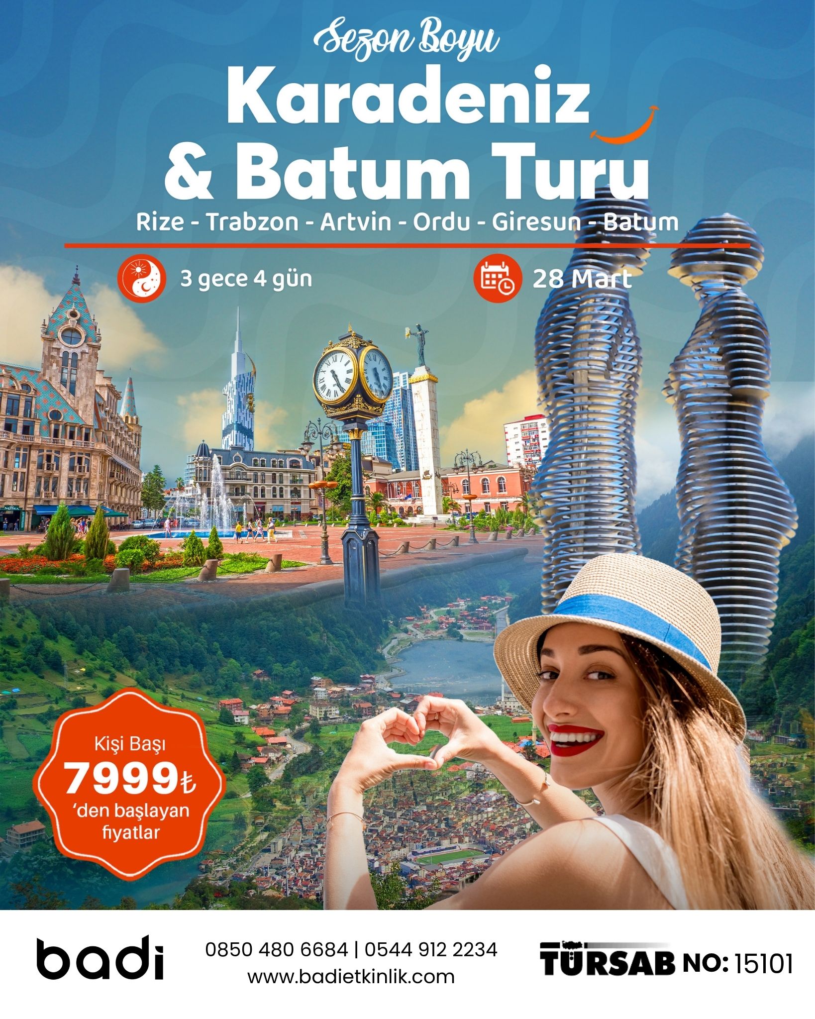 Karadeniz & Batum Turu (Rize, Trabzon, Artvin, Ordu, Giresun, Batum ...